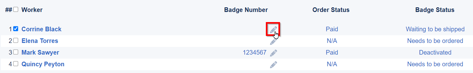 Managing Worker Badges | Worker Management | Supplier